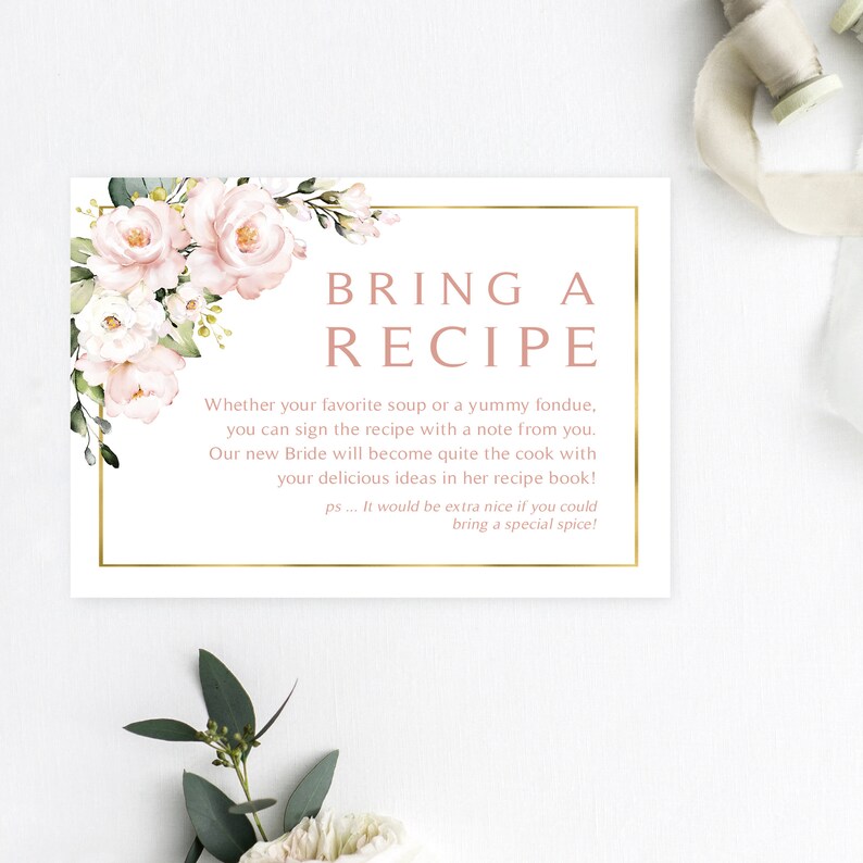 Please Bring a Recipe Card 3.5 X 5 Card Bring a Recipe - Etsy