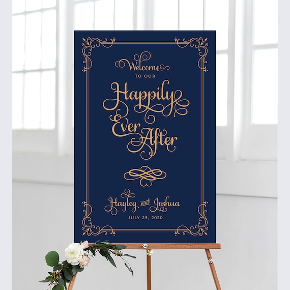 Welcome to our Happily Ever After Sign Wedding Welcome | Etsy