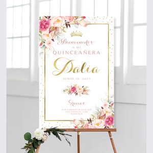 Quinceañera Bienvenidos Sign and Bonus Printable Mis Quince Anos 15th ...