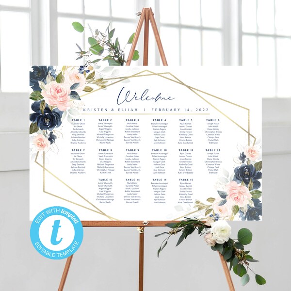 Blush and Navy - Etsy
