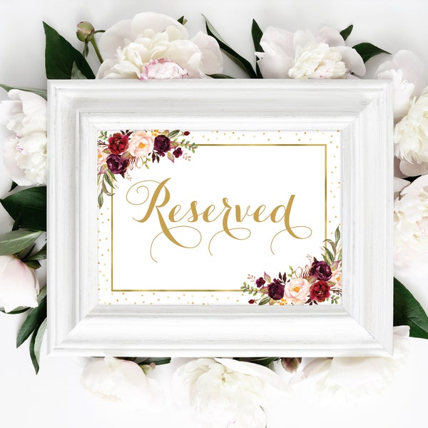 Reserved Table Sign - Etsy
