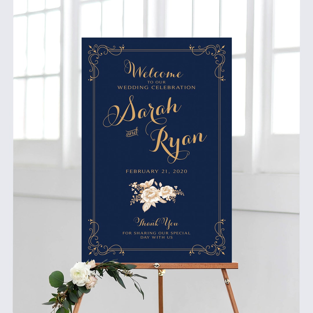 Wedding Welcome Sign and Bonus Printable | Custom Wedding Sign ...