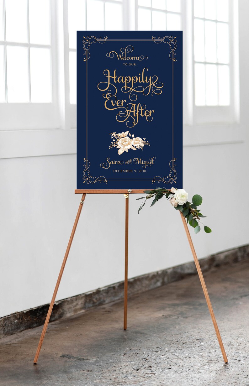 Welcome to our Happily Ever After Sign Welcome Wedding | Etsy