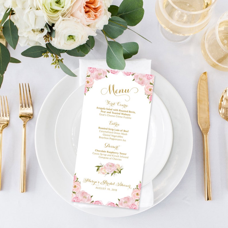 Personalized Menu Dinner Menu Table Menu Card Various | Etsy