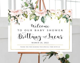 Joint Baby Shower Welcome Sign - Etsy