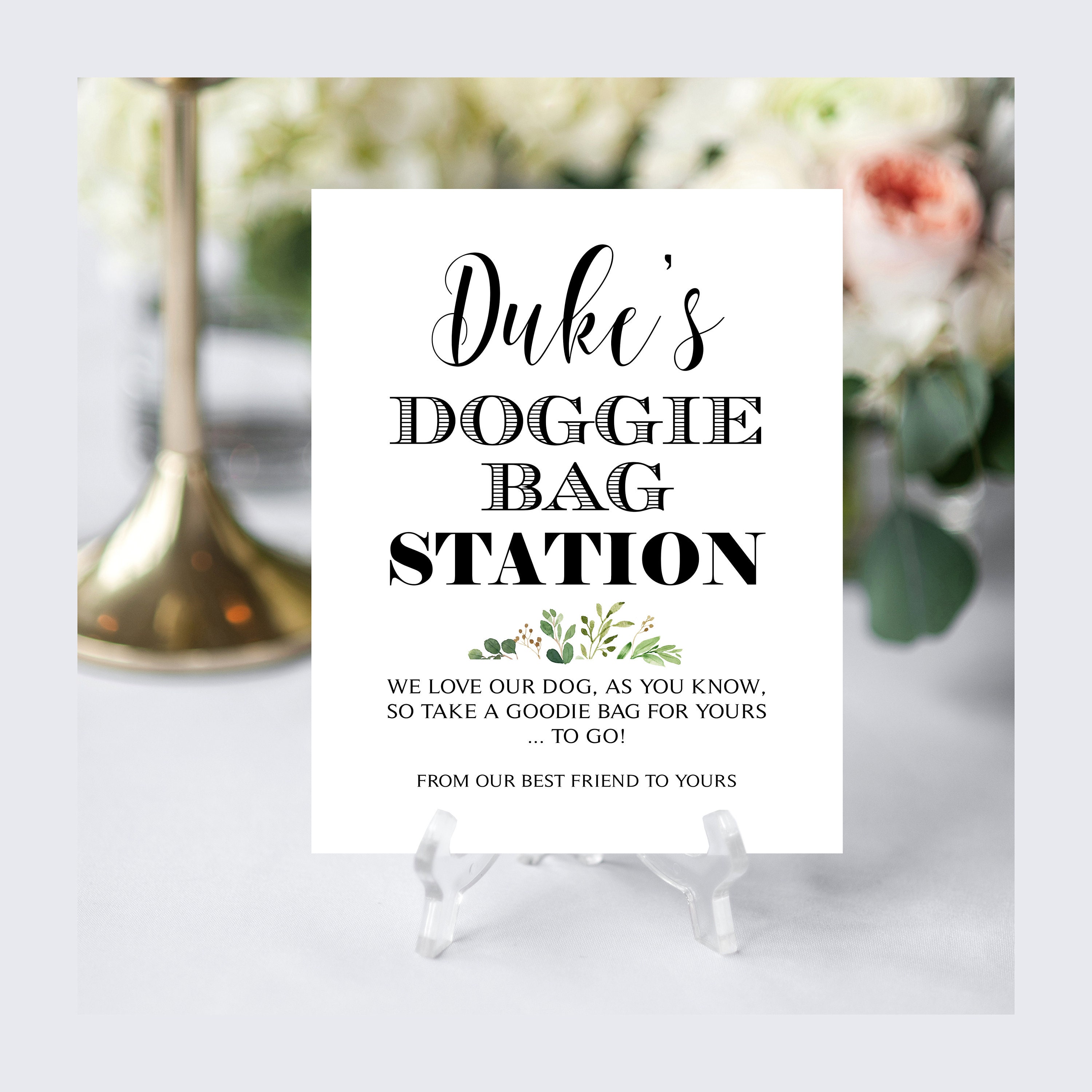 Doggie Bag Station Sign 8 x 10 Personalize with Your | Etsy