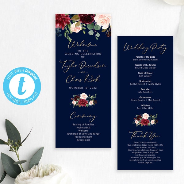 Wedding Program Sign - Etsy