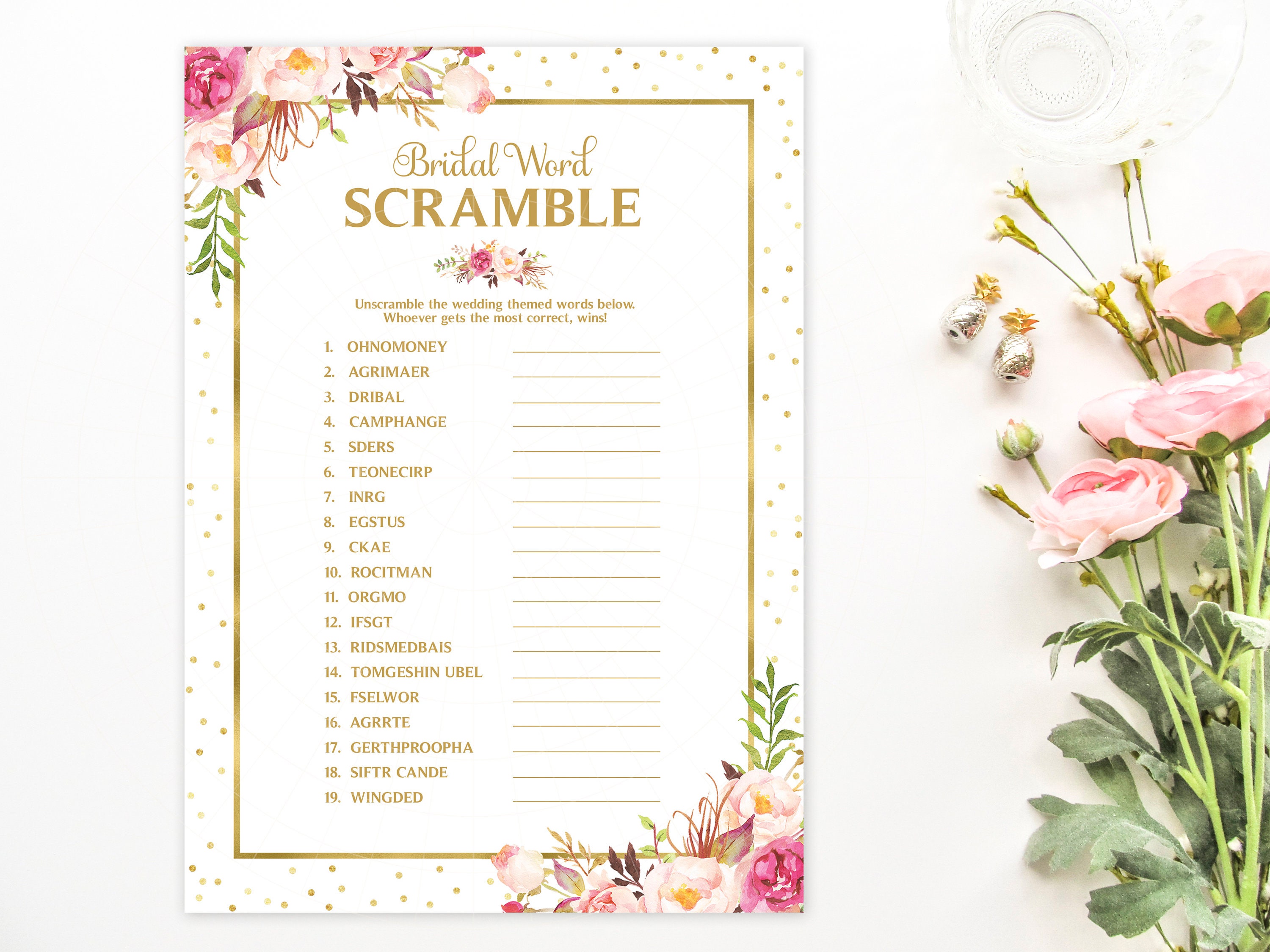 Party Favors & Games Paper & Party Supplies Party Games Editable ...