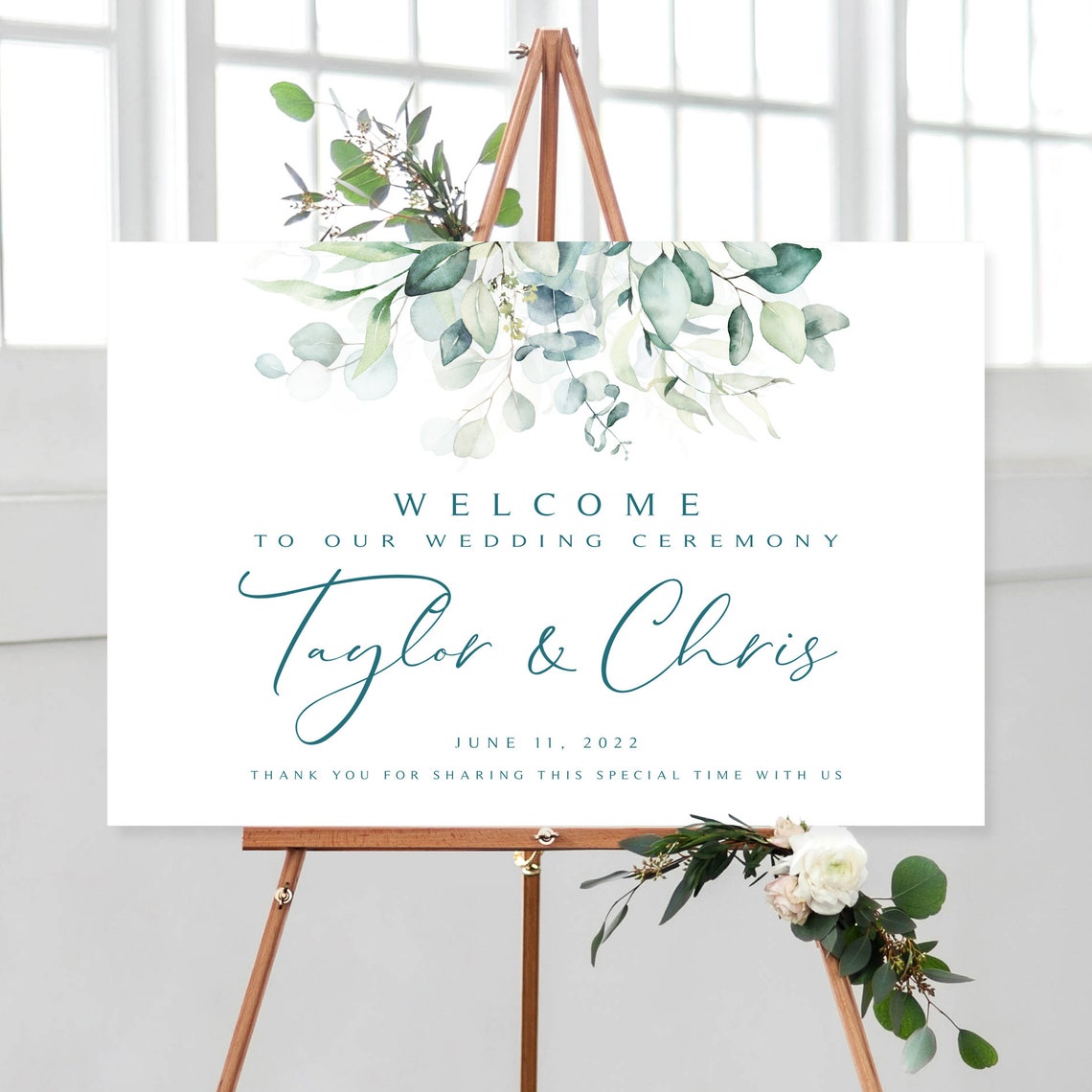 Eucalyptus Greenery Wedding Bundle Wedding Day Sign Bundle | Etsy