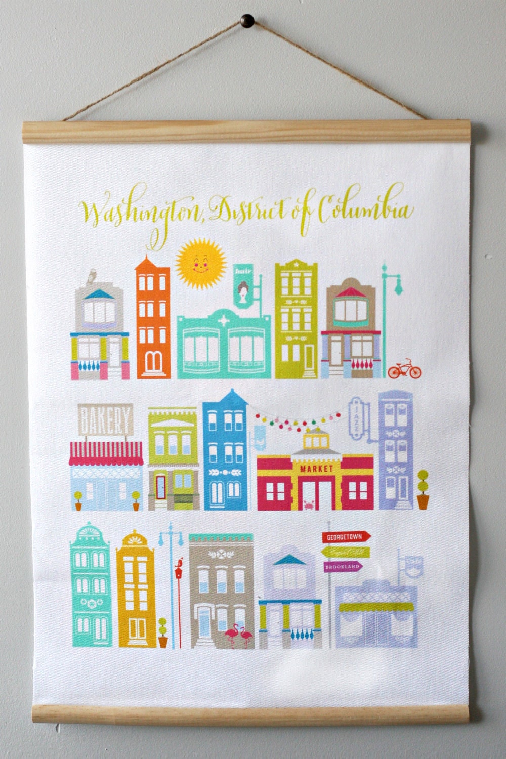 Washington DC Banner - Etsy