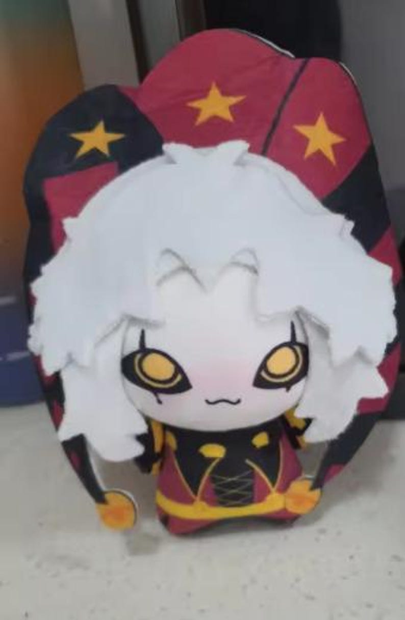 Pierrot Freak Circus Plush Doll, Gothic Harlequin Jester Anime Plushie ...