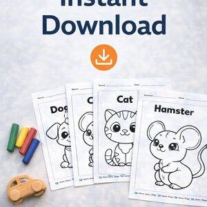 Animals Coloring Book for Preschool Kids | Printable Coloring Pages ...