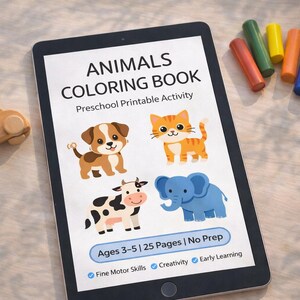 Animals Coloring Book for Preschool Kids | Printable Coloring Pages ...