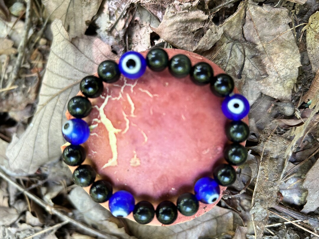 Obsidian With Evil Eye - Etsy