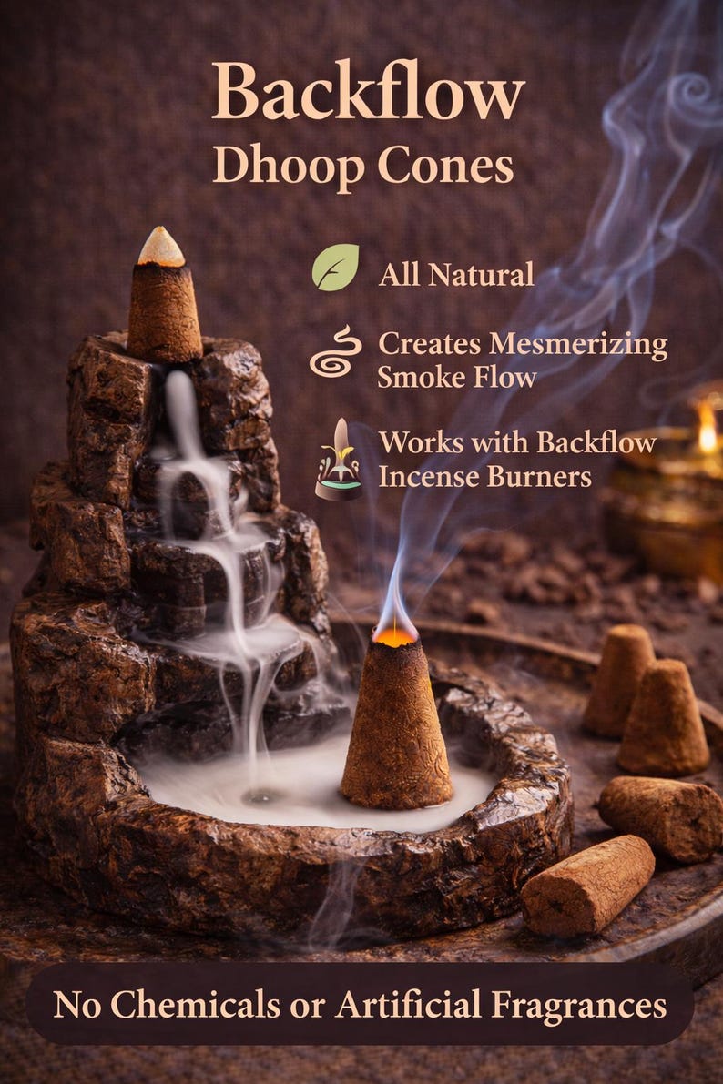 Redolence Eucalyptus Backflow Dhoop Cones | Herbal Waterfall Smoke ...