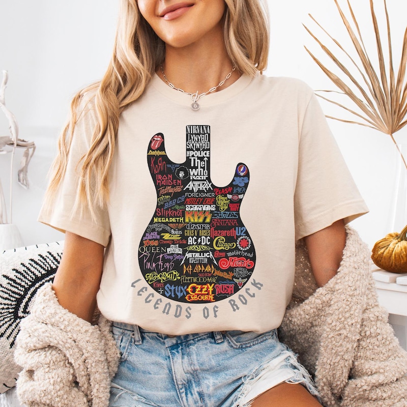 Classic Rock Graphic Tees - Etsy