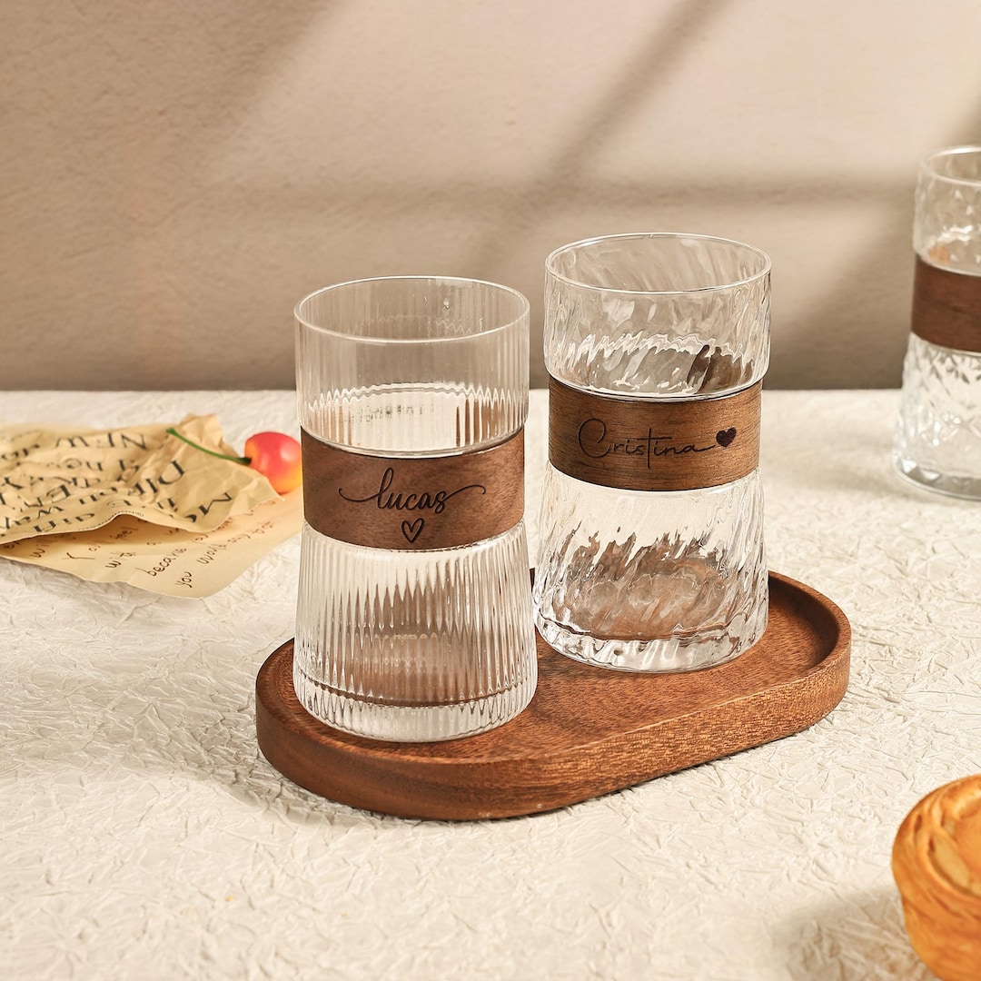 Personalized Glass Coffee Cup, Laser Engraved Cup, Personalized Coffee ...