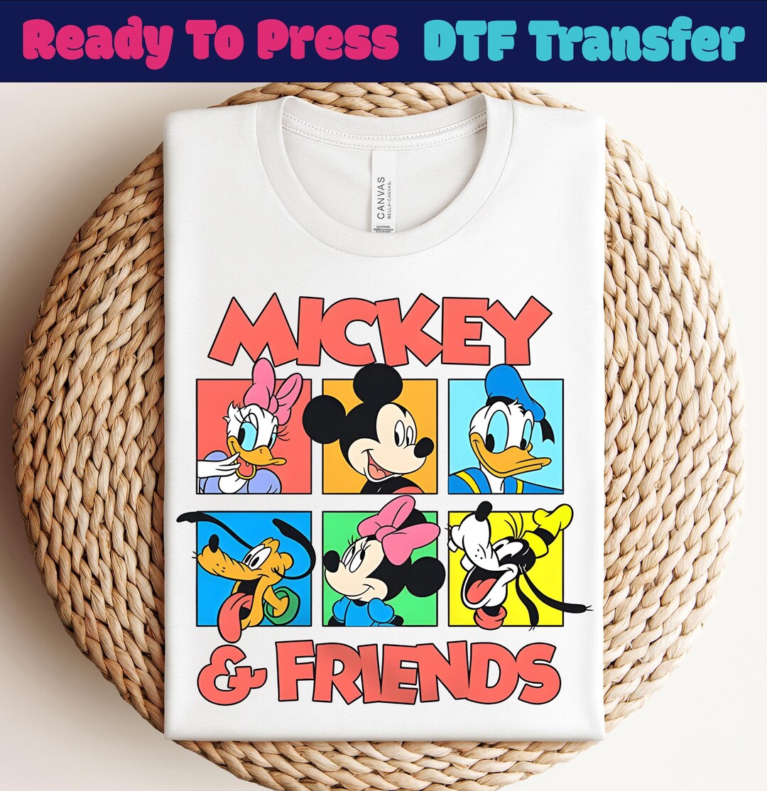 Disney Characters DTF Transfer, Mickey and Friends Ready to Press ...