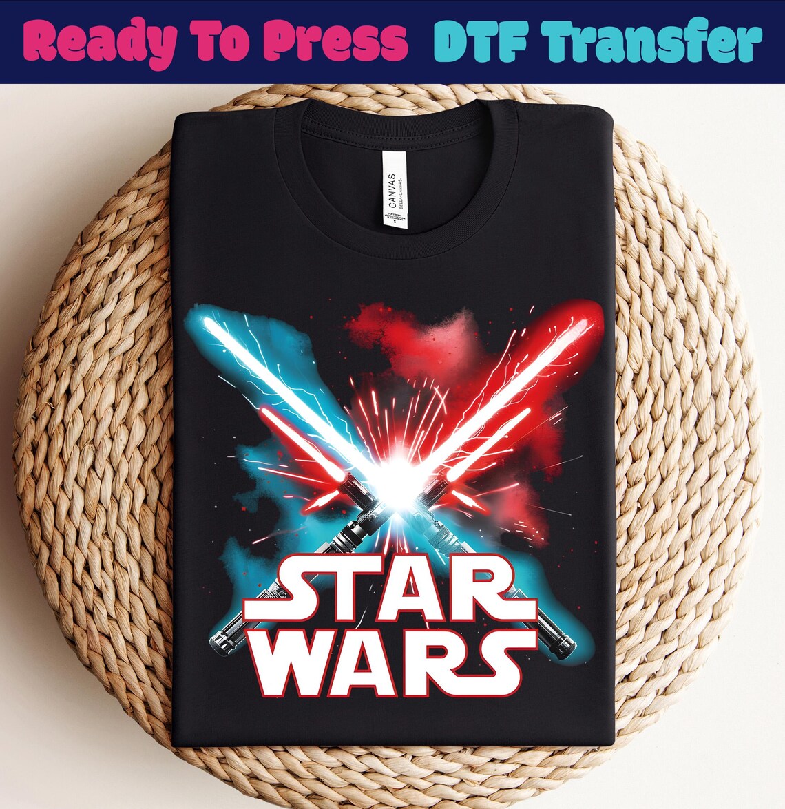 Disney Star Wars Ready to Press,darth Vader DTF Transfer,galaxy's Edge ...