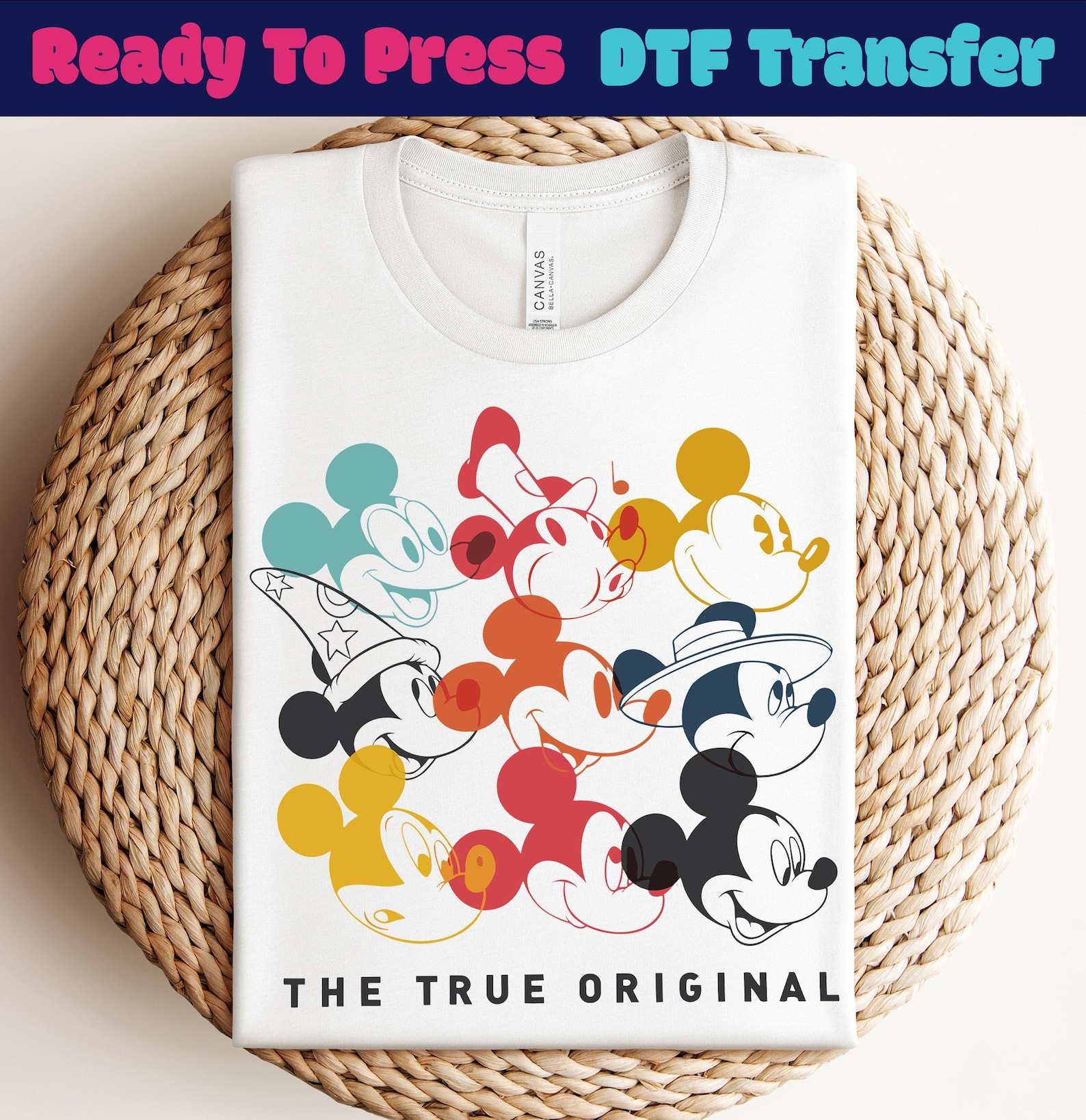Mickey Mouse DTF, Mickey Mouse Heat Transfer, Disneyworld DTF Transfer ...