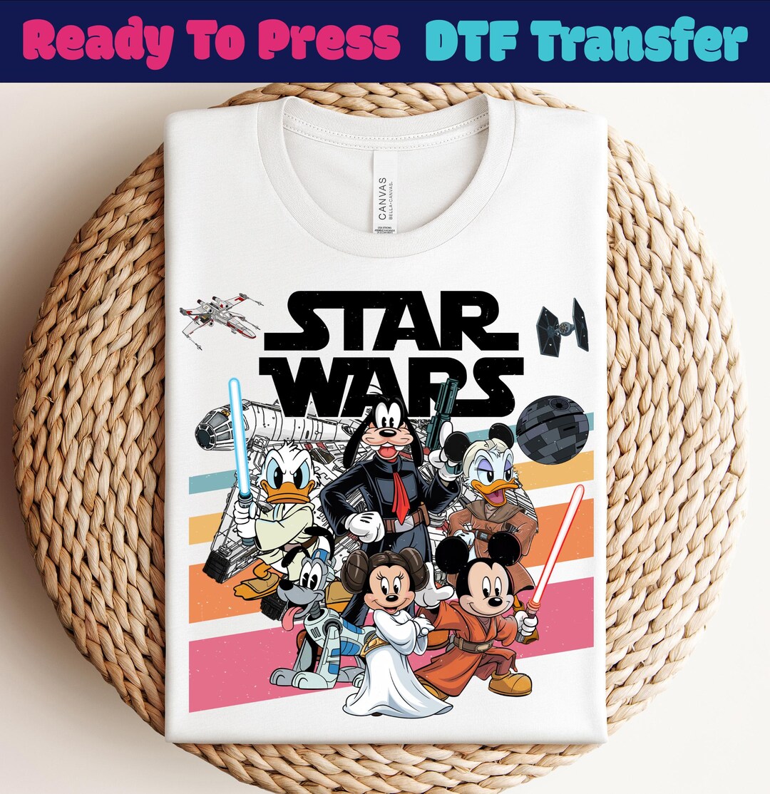 Mickey Mouse Star Wars Ready to Press,darth Vader Mickey DTF Transfer ...