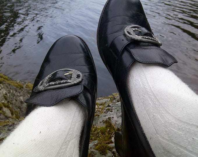 30s 40 Traditional Norwegian Bunad Shoes Buckle Folk Costume Size 38 - Etsy