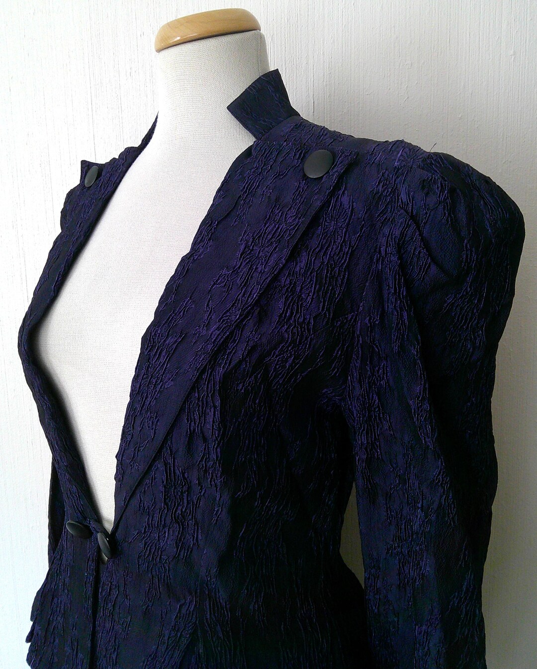 Purple 80s Gothic Victorian Style Jacket and Skirt Suit Set Leg of ...