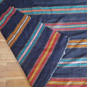 Large Antique Norwegian Scandinavian Hand Woven Throw Runner Åkle ...