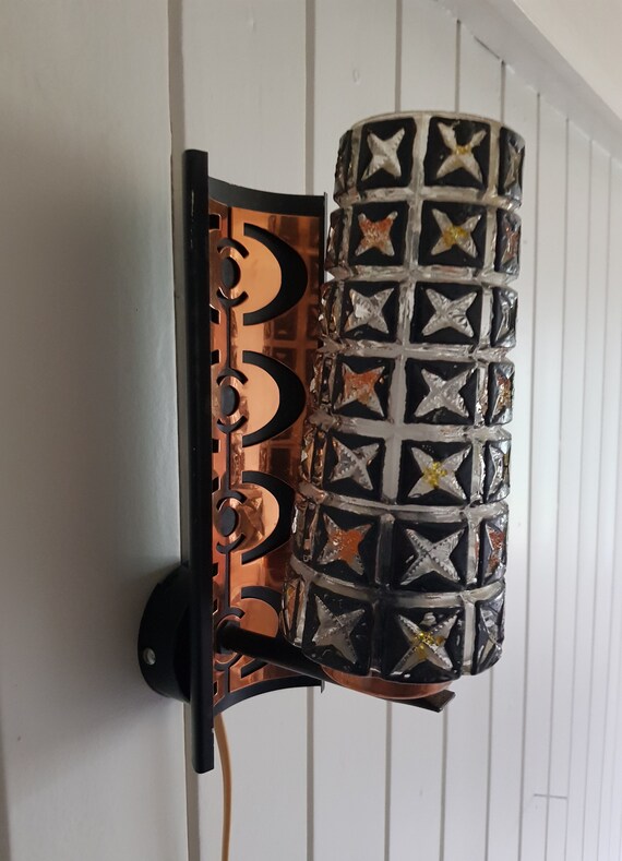 Scandinavian Mid Century 70s Sego Copper Black Glass Stars - Etsy