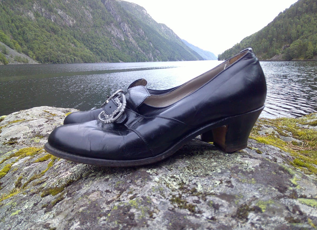 30s 40 Traditional Norwegian Bunad Shoes Buckle Folk Costume Size 38 - Etsy