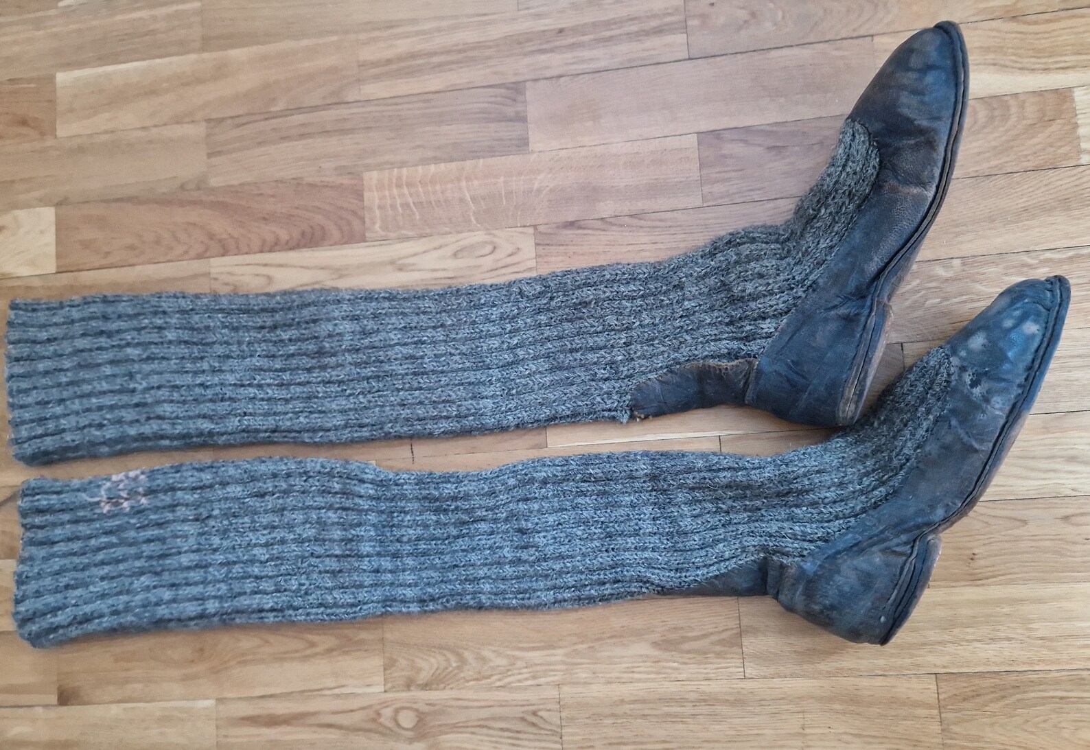 Antique Rare Norwegian Sleigh Boots Rare Shoes Wool Winter 1800s 19th ...