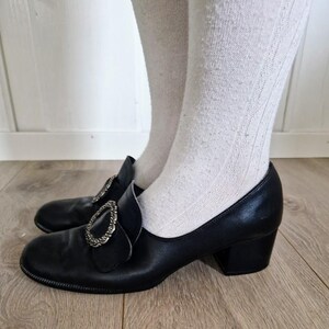Traditional Norwegian Bunad Shoes 70s 80s Buckle Folk Costume Size 40 ...