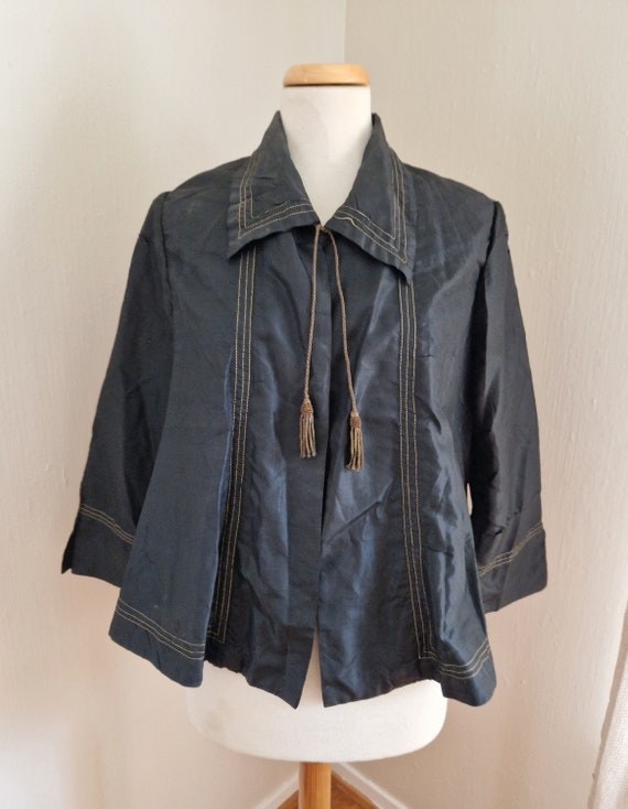 Black Mourning Victorian Edwardian Jacket Cape Large … - Gem