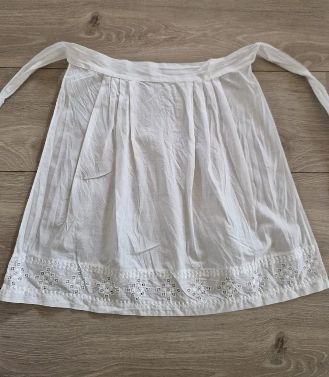 White Cotton Apron Norwegian Bunad Hardanger Open Lace Embroidery - Etsy
