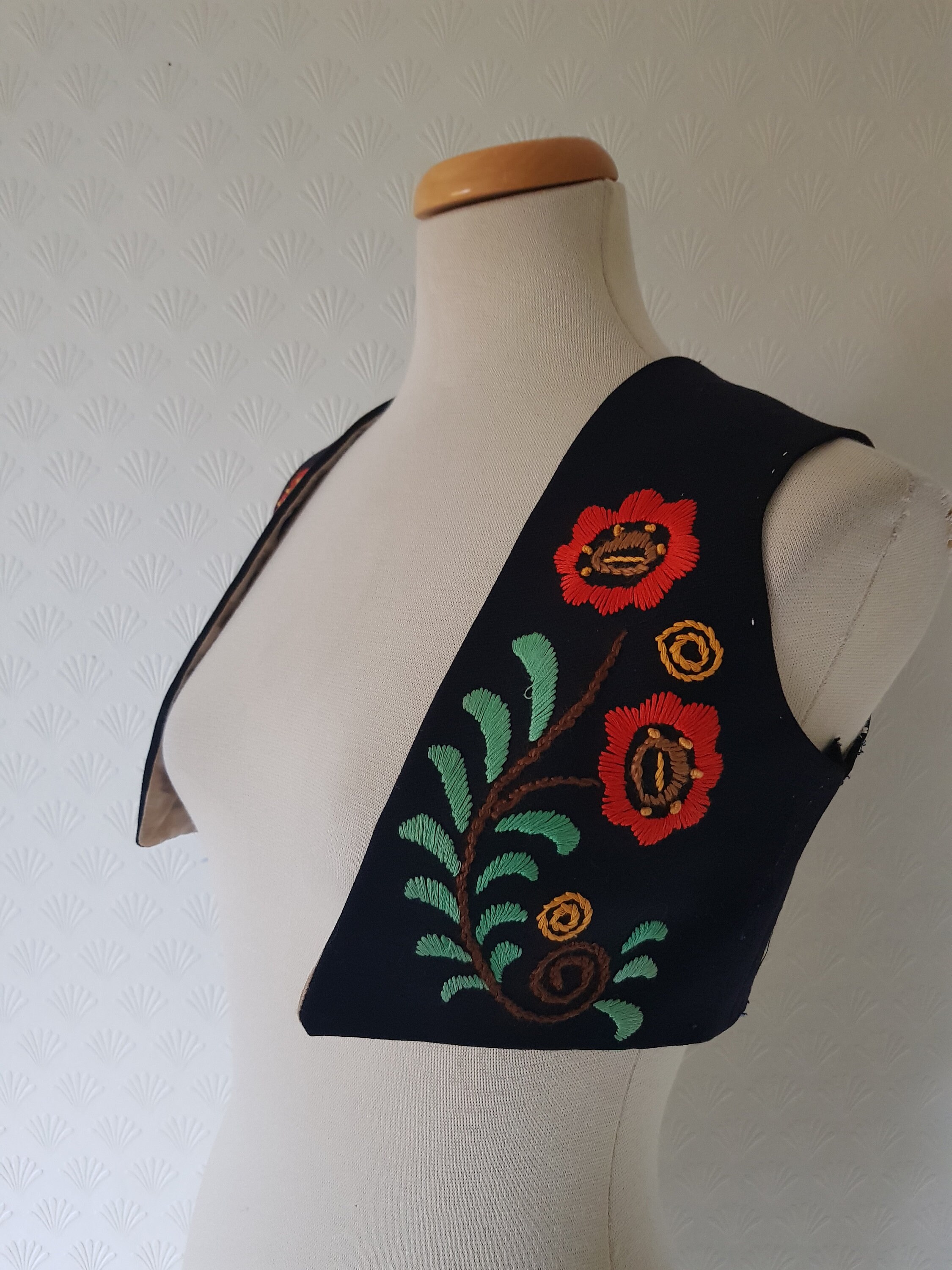 Antique Norwegian Heirloom Child Folk Costume Bunad Top Bodice Vest ...