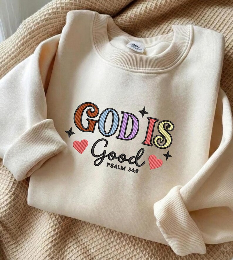 God is Good Embroidery Design, Bible Verse Machine Embroidery File ...