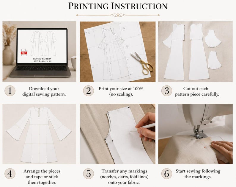 Mens Linen Wide Leg Pants Sewing Pattern PDF, Relaxed Fit Trousers DIY ...