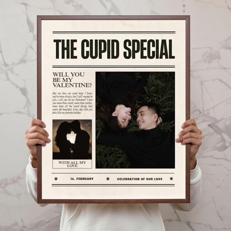 The Cupid Special | Newspaper Template | Printable Personalized Gift ...
