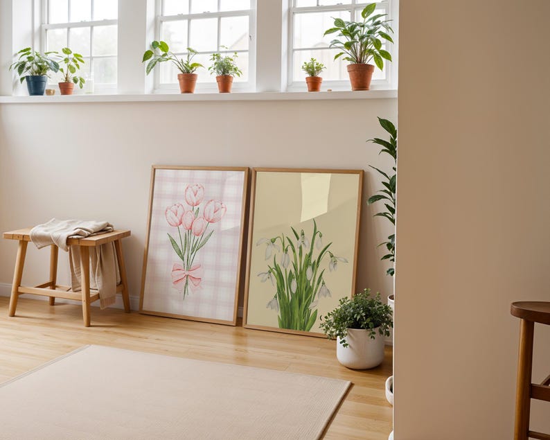 Easter Bunny Egg Gallery Wall Art Set, Pastel Spring Nursery Decor (25 ...