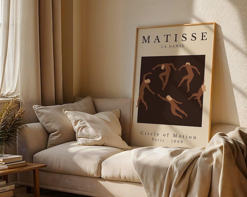 Matisse La Danse Poster, Abstract Dance Print, Neutral Tones (digital ...