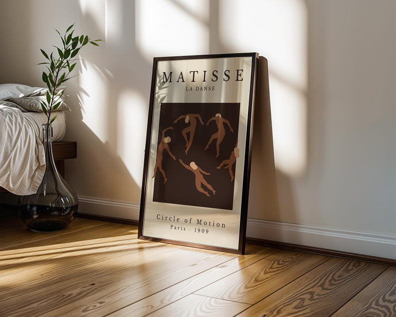 Matisse La Danse Poster, Abstract Dance Print, Neutral Tones (digital ...