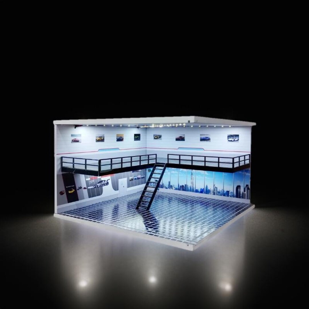 1:64 Scale LED Parking Garage Diorama Large Modular Repair Workshop ...