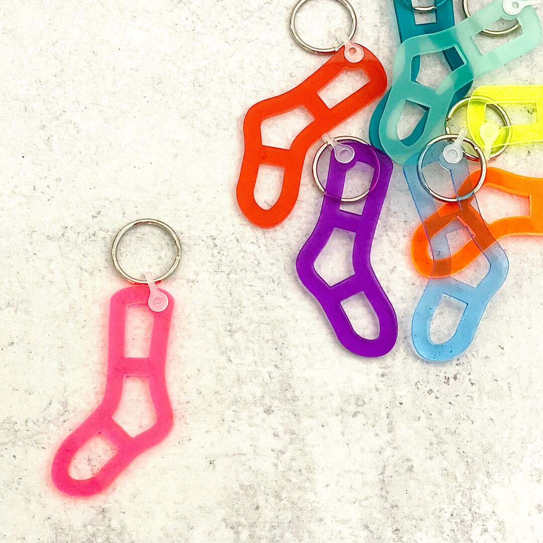 Mini Acrylic Sock Blocker Keychain - Knitter Gift - Etsy