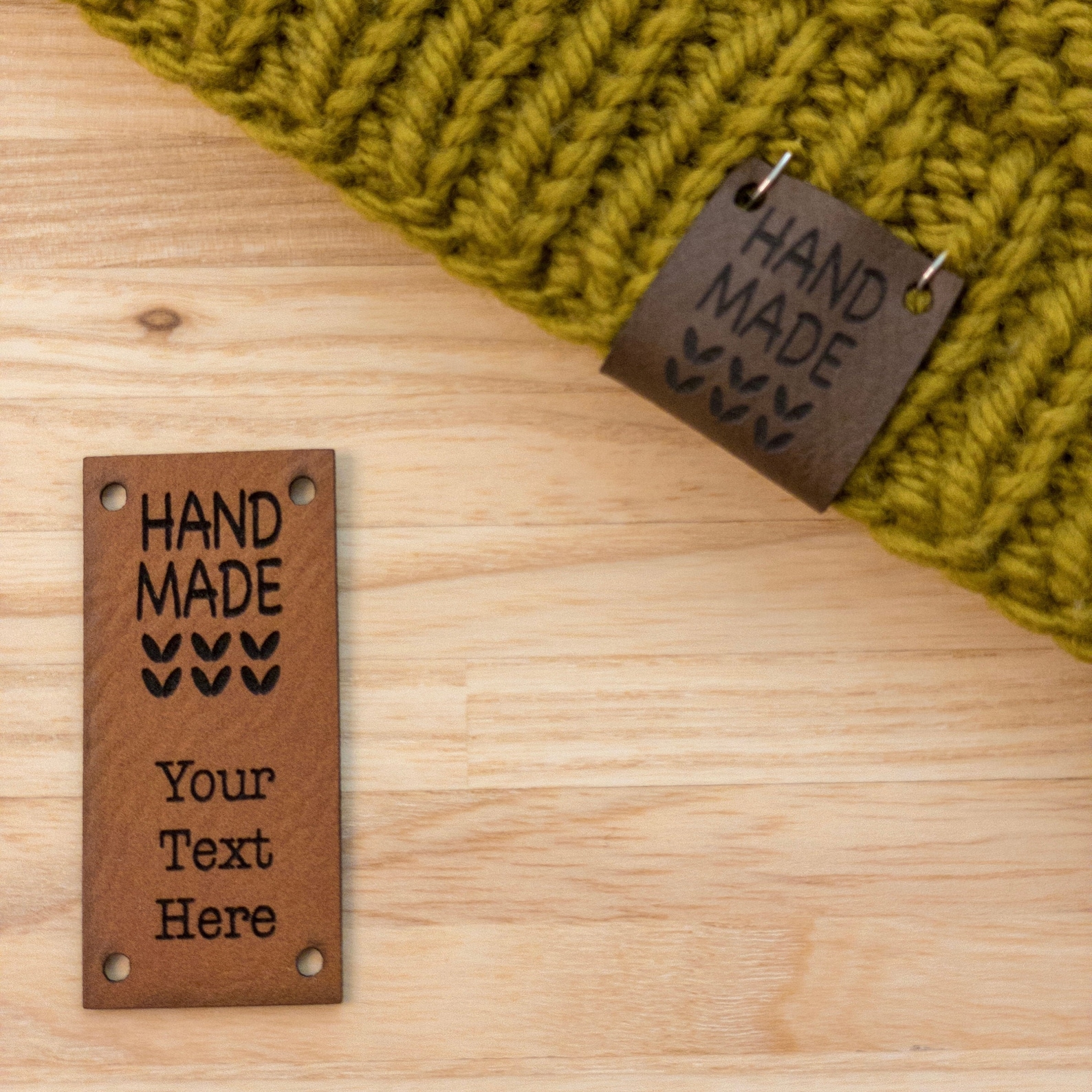 Custom Name Handmade Faux Leather Sew in Tags for Knitting - Etsy