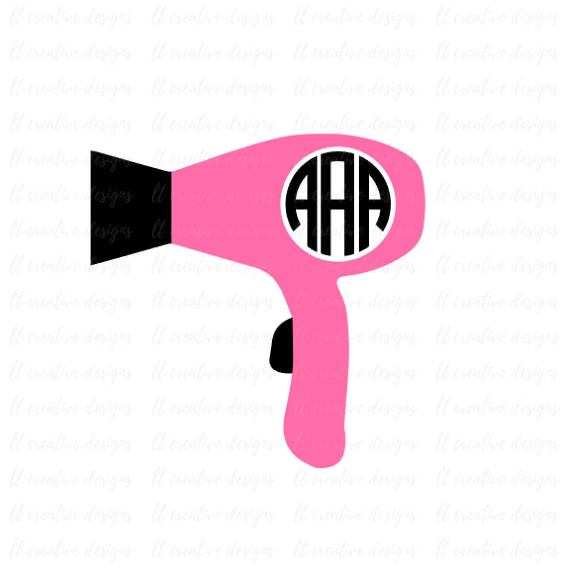 Hair Dryer Monogram Svg Hair Dryer Svg Hairdresser Svg Etsy