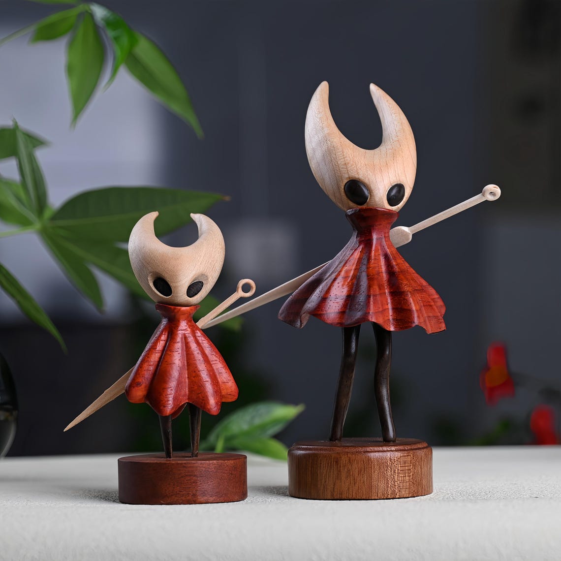 Handmade Hollow Knight Inspired Wooden Figurine – Handcrafted Character ...