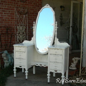MAKEUP VANITY Custom Order an Antique Dressing Table Elegant Painted ...