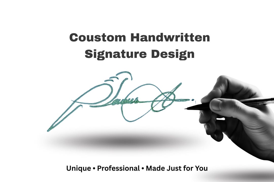 Custom Handwritten Signature Design | Personalized Digital Signature ...