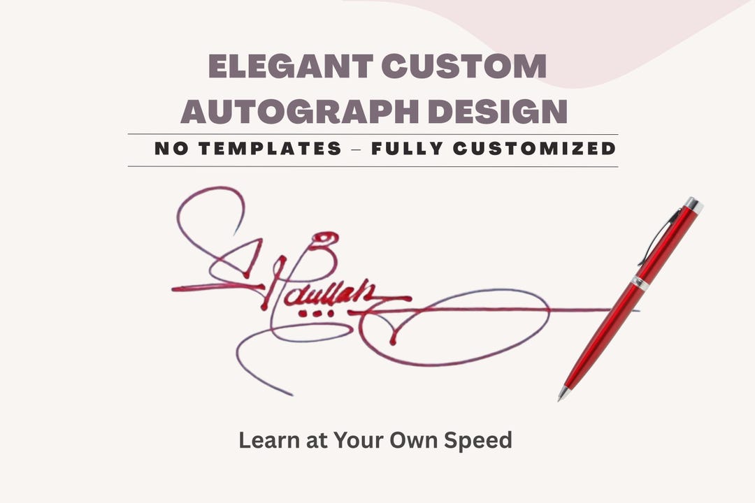 Personalized Signature Design | Elegant Handwritten Signature With PDF ...