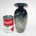 Robert Levin Blue Swirl Studio Art Glass Baluster Vase Signed & Dated ...